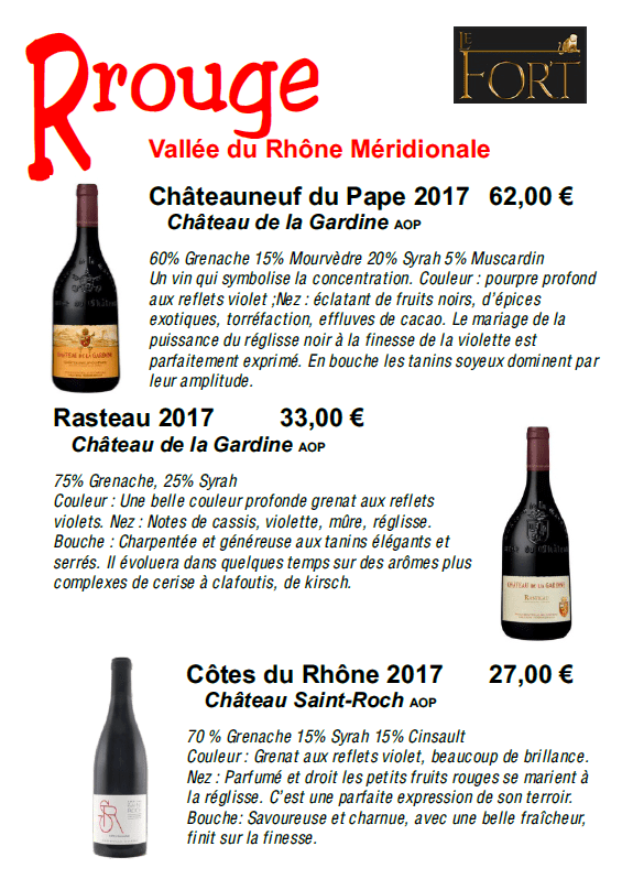 Carte et menus | Saint Julien les Metz | Restaurant du Fort